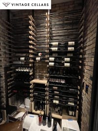 A Transitional Restaurant Wine Cellar Design with Vintage and Modern ...